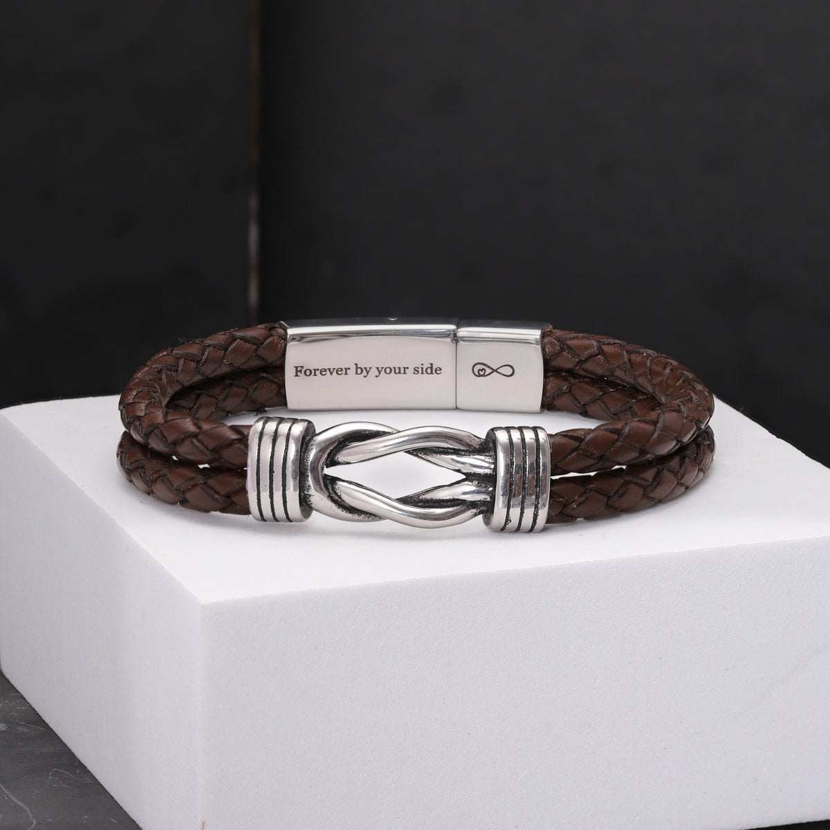 Infinity Knot Brown Leather Bracelet for Men – Berradas